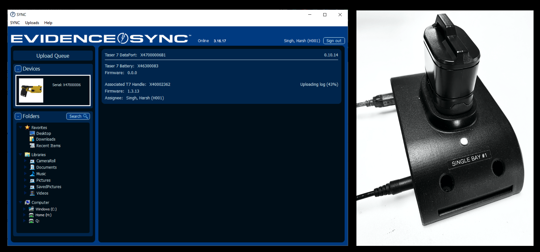Connecting a CEW to Evidence Sync