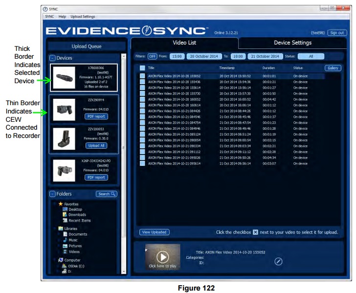 Connecting multiple devices to Evidence Sync