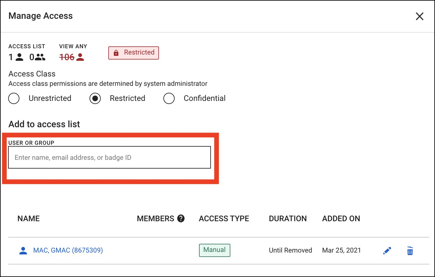 Cases Access Control Overview