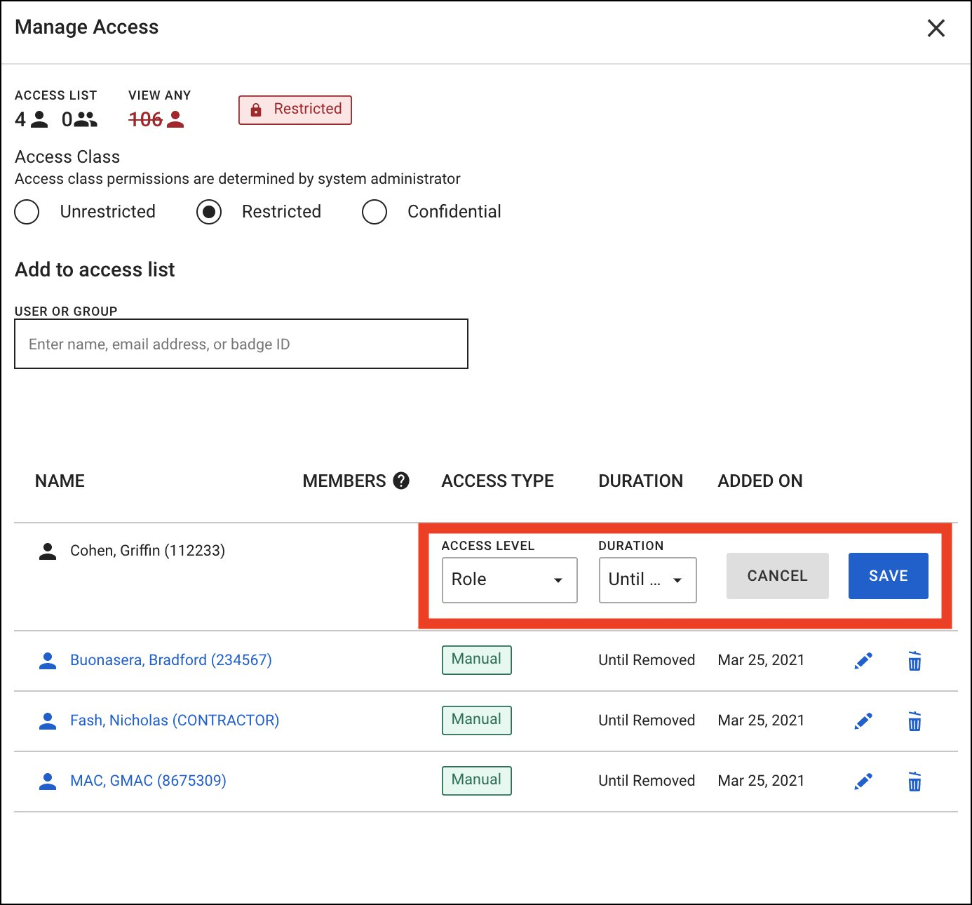 Cases Access Control Overview