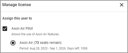 Manage pilot licenses on Evidence.com - Axon Air