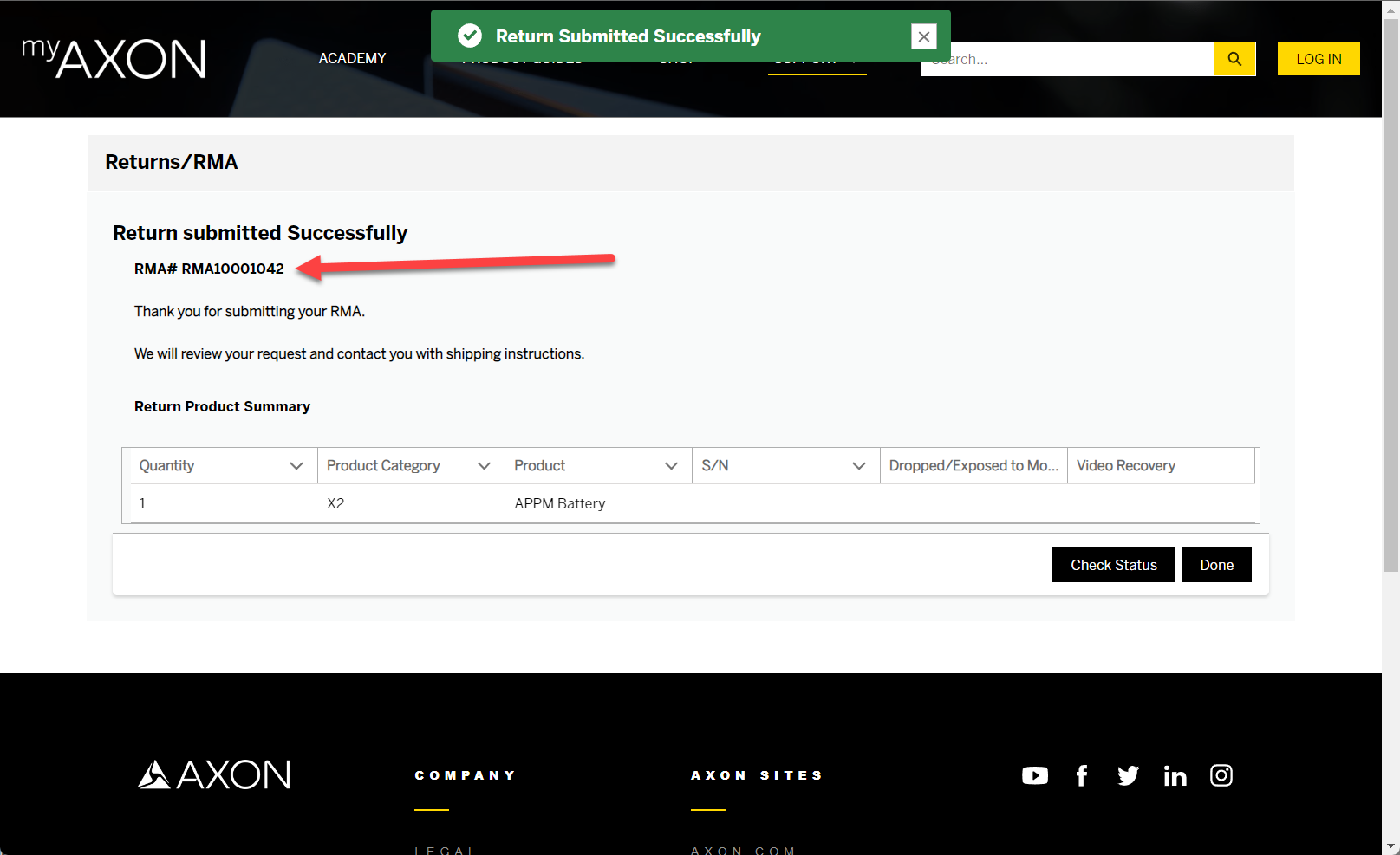 How do I create a return (RMA)?