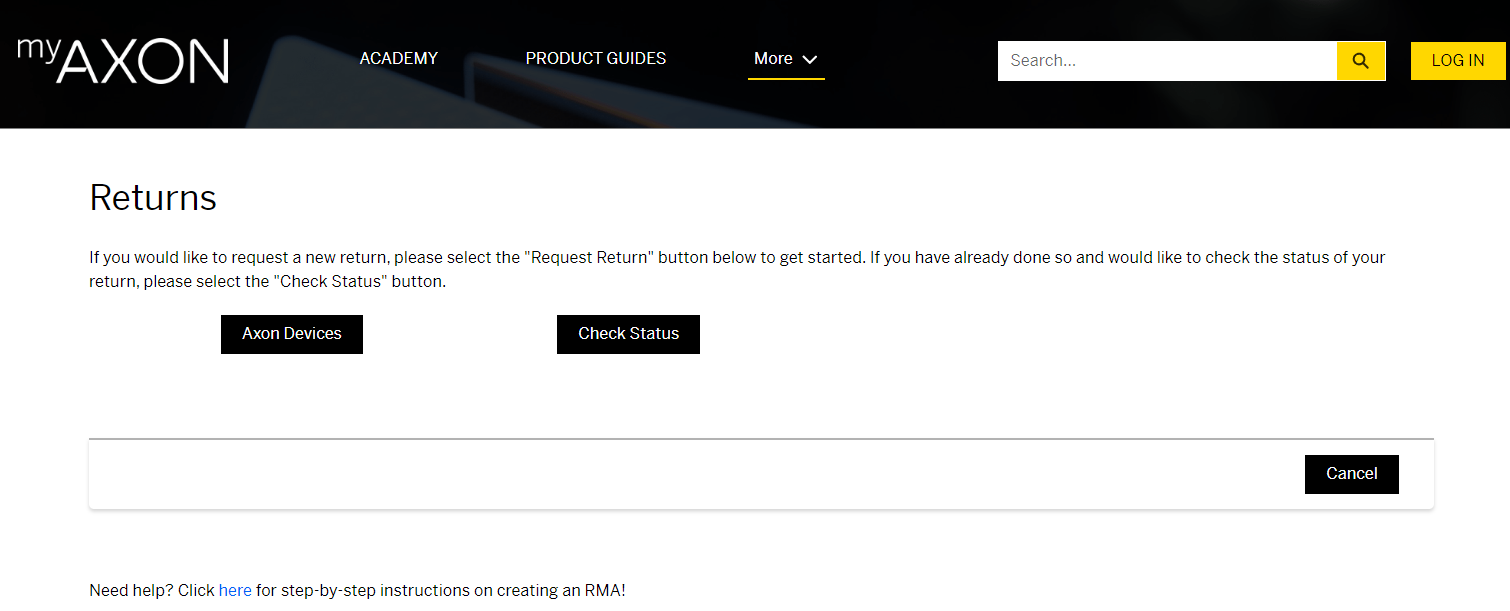 How do I create a return (RMA)?