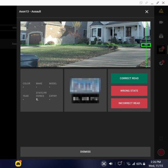 Dashboard ALPR hit reviews - Fleet on DeX