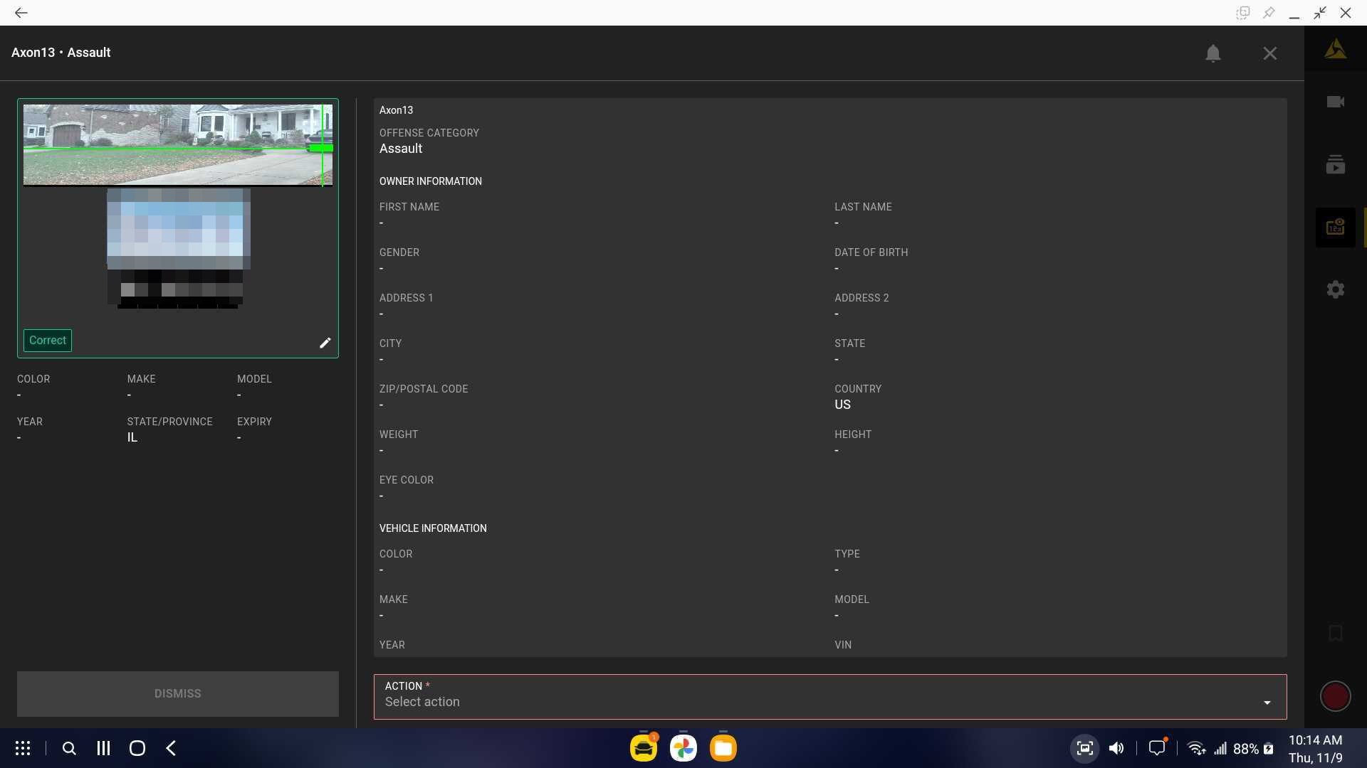 Dashboard ALPR hit reviews - Fleet on DeX