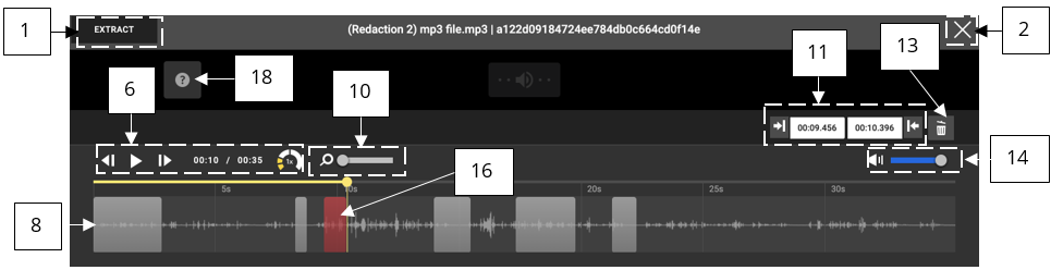 Redaction Studio Layout and Controls