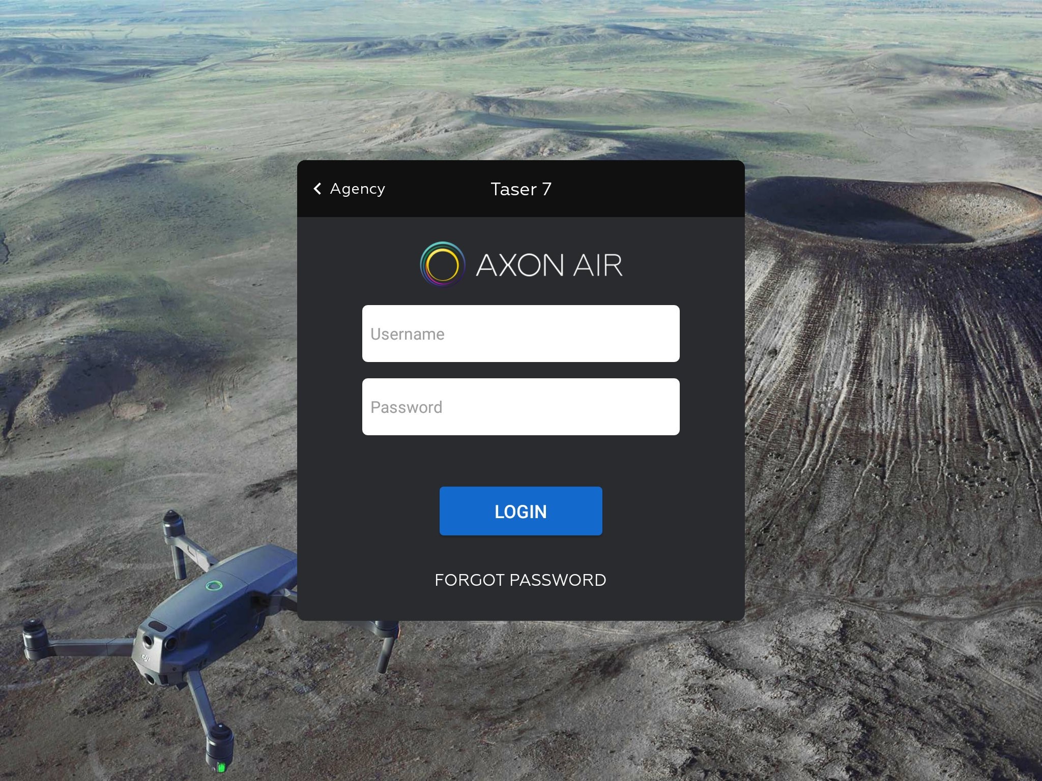 Logging in to the Axon Air App