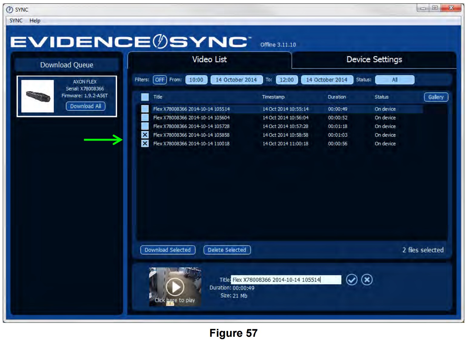 Downloading evidence