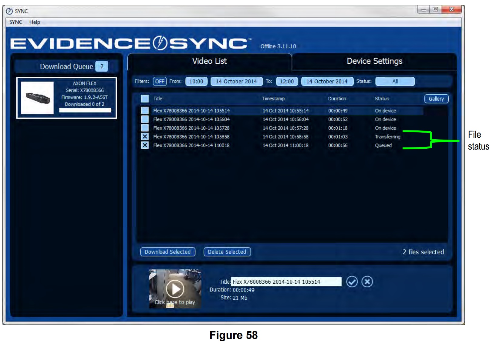 Downloading evidence