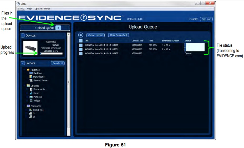 Uploading videos to Evidence.com