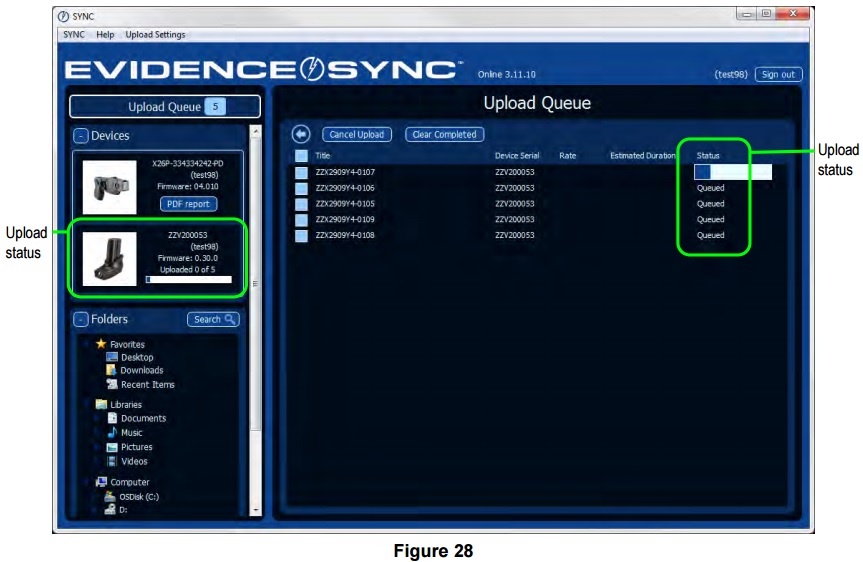 Uploading videos to Evidence.com