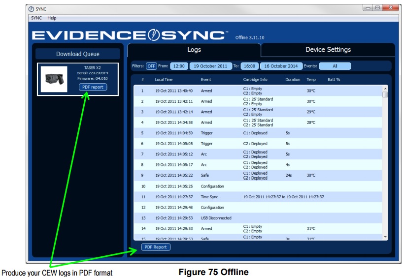 Working with device logs