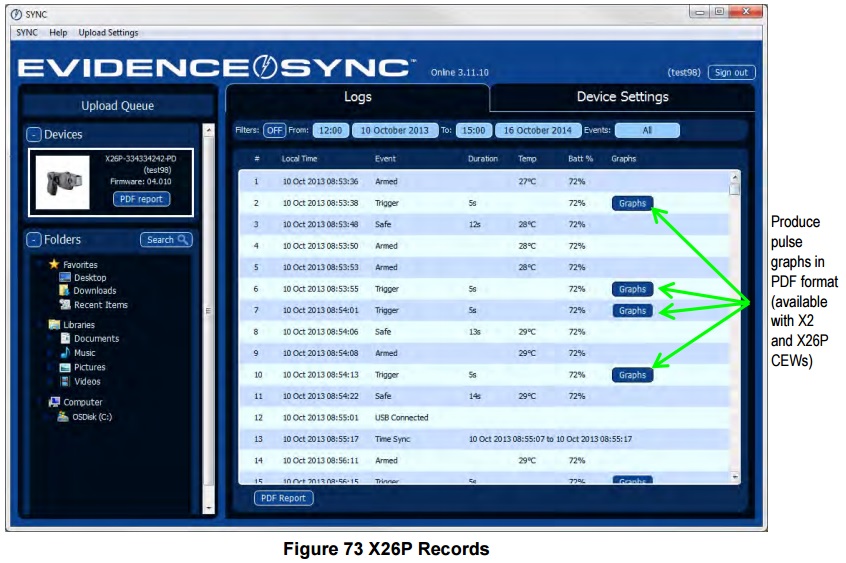 Working with device logs