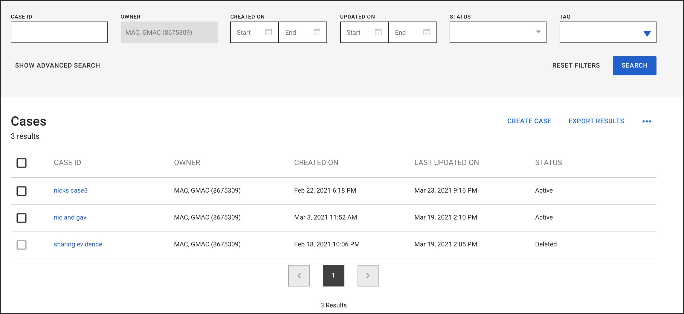 Cases Access Control Overview