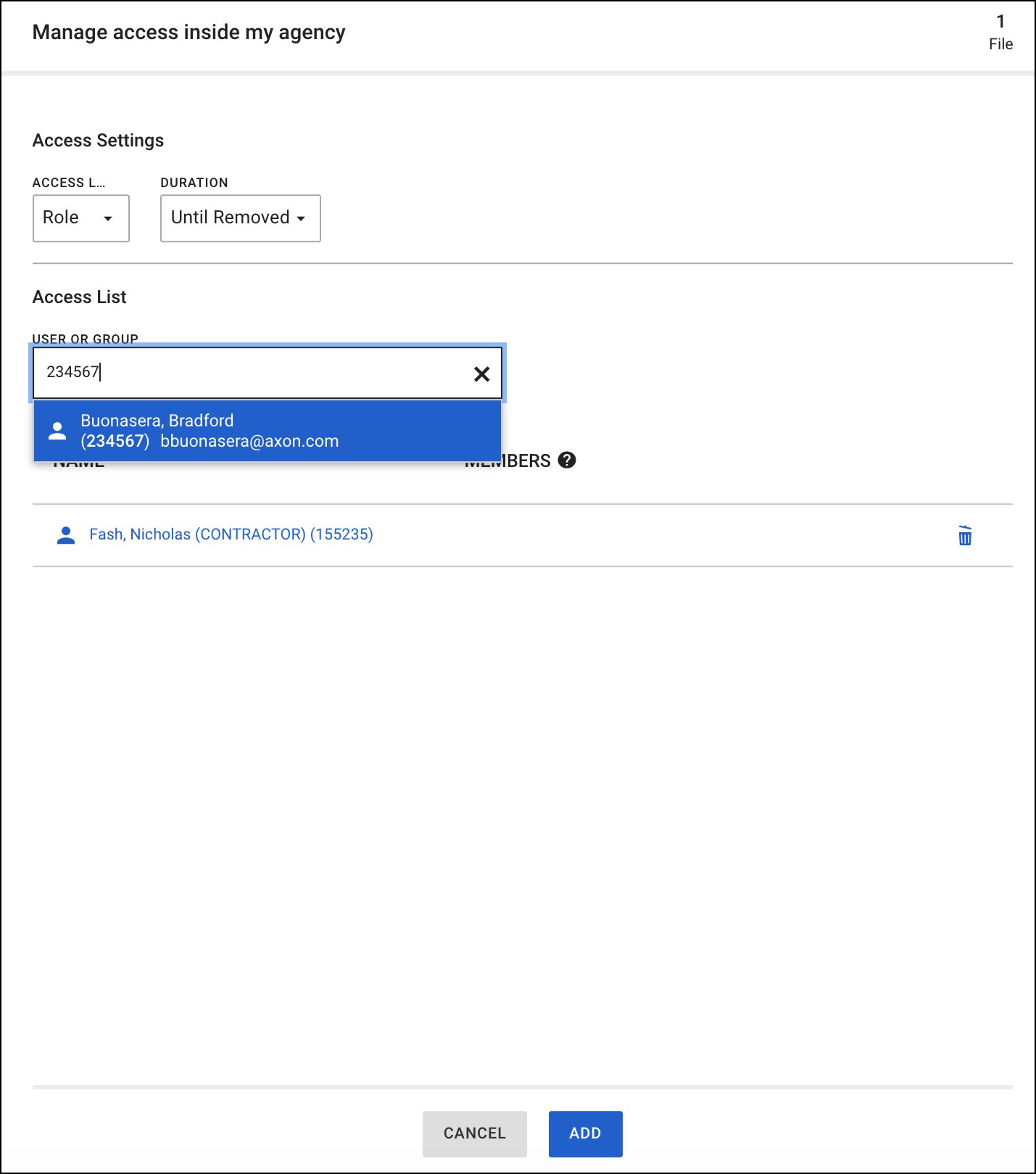 Cases Access Control Overview