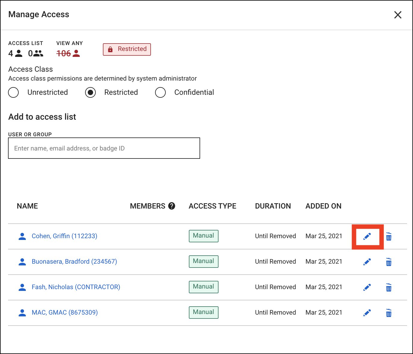 Cases Access Control Overview