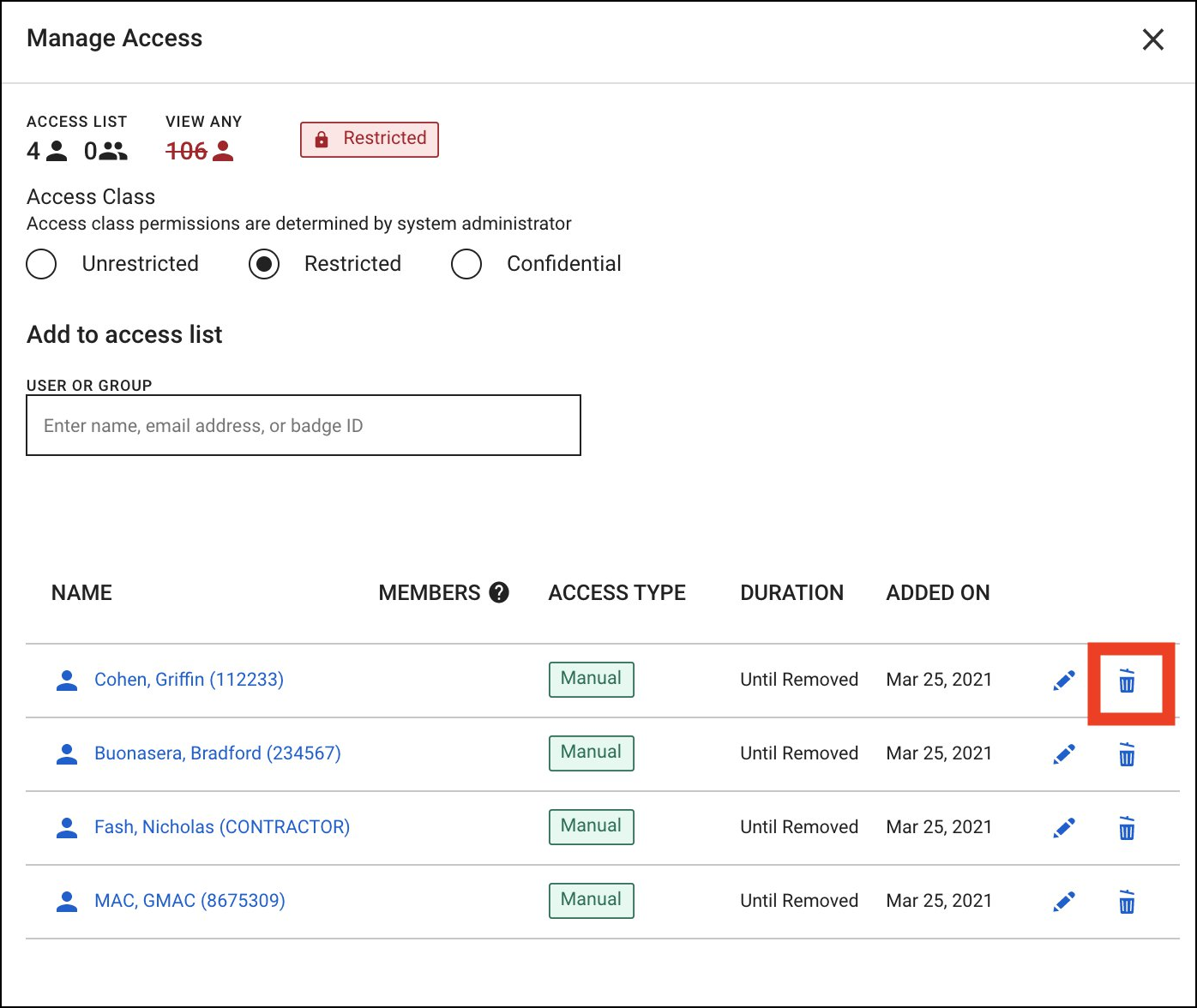 Cases Access Control Overview