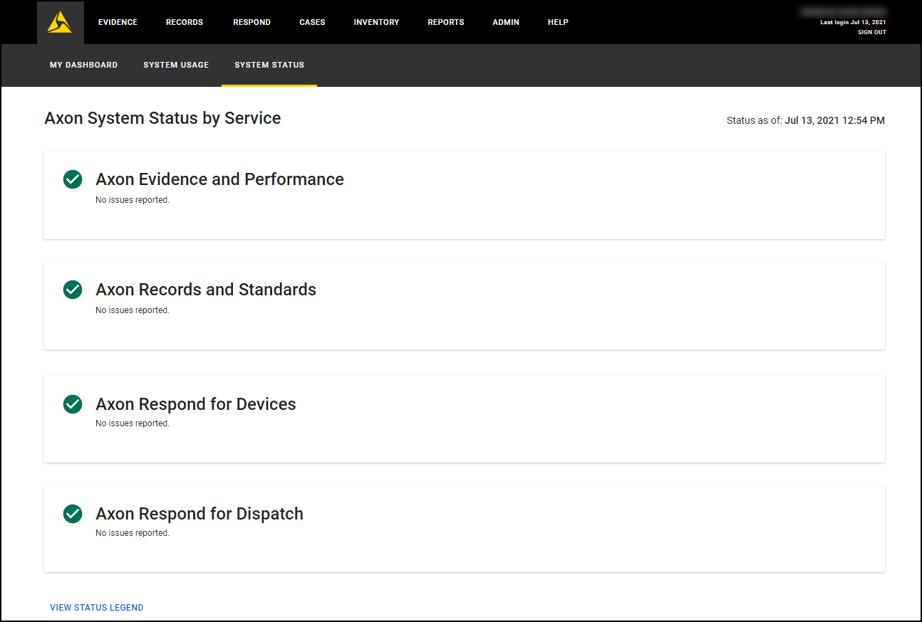 System Status Page