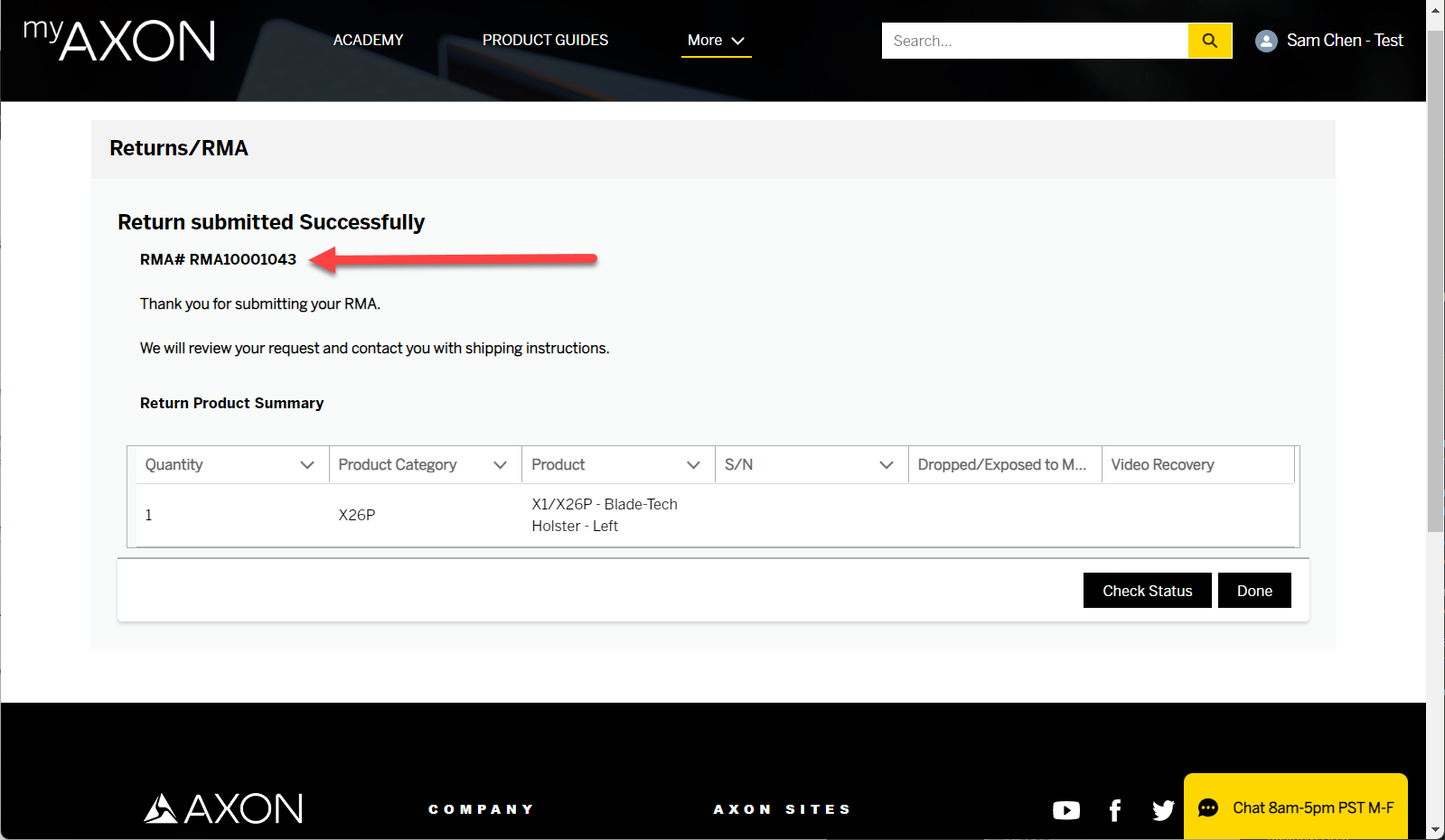How do I create a return (RMA)?