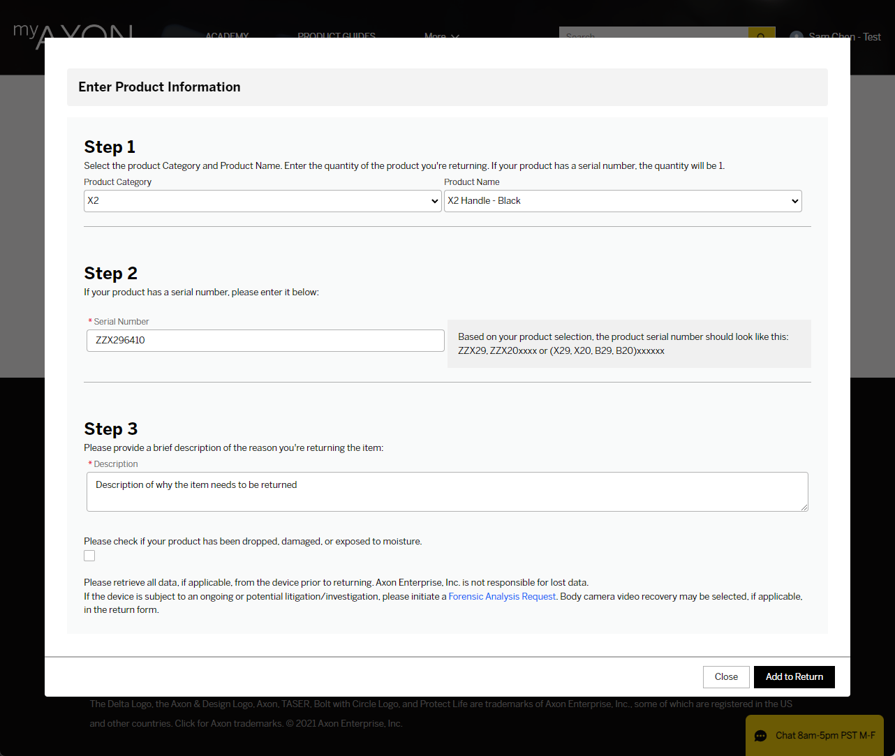 How do I create a return (RMA)?