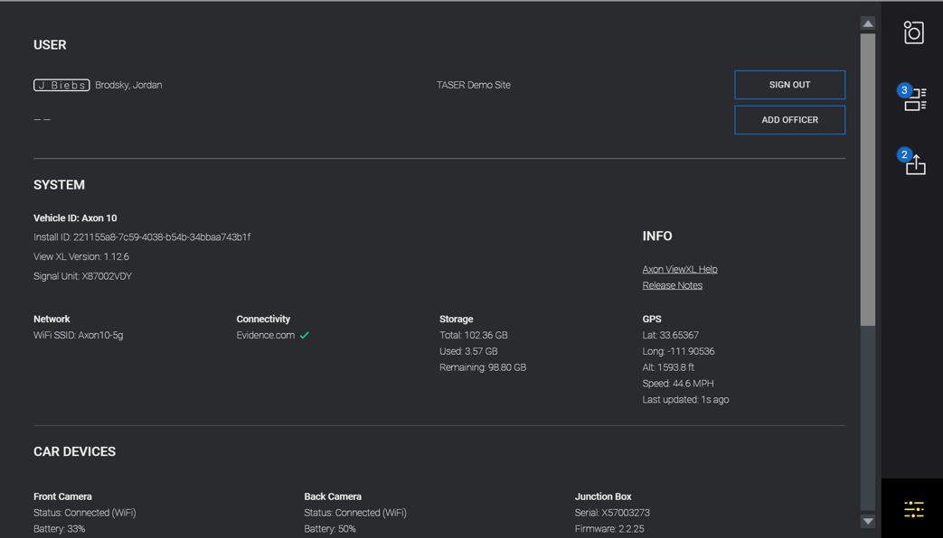 View XL Settings Tab
