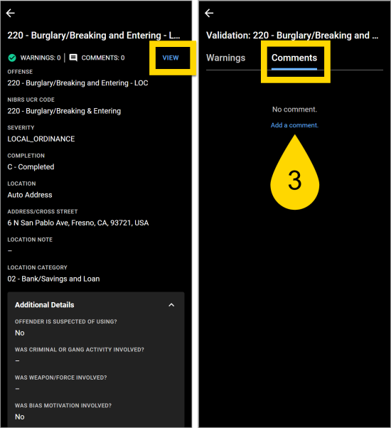 Review a report - Axon app