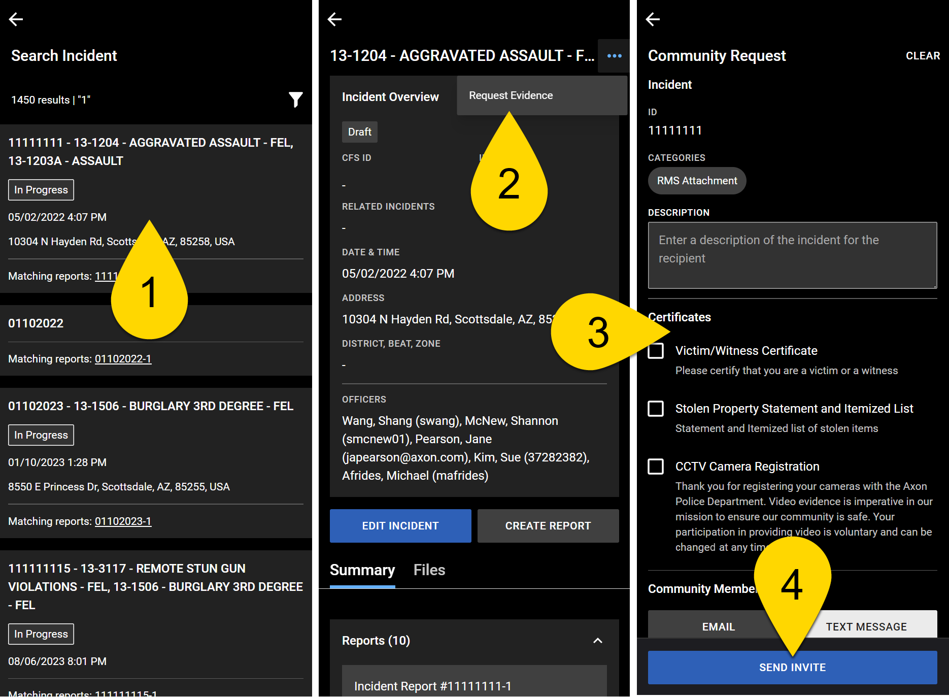 Start a community request - Axon app