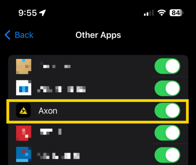 Set up the Axon app