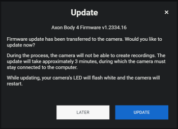 Change body camera settings - View XL AB4
