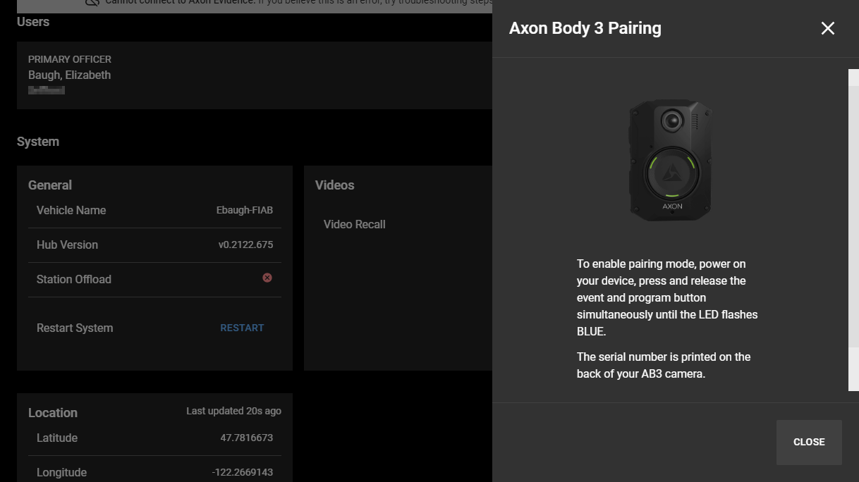 Dashboard and body cameras - Fleet on PC