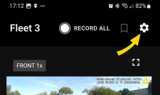 Dashboard Settings tab - Fleet on Android