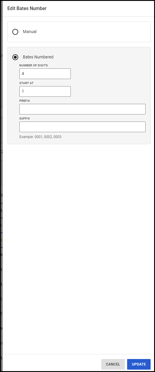 Justice Case Specific Metadata