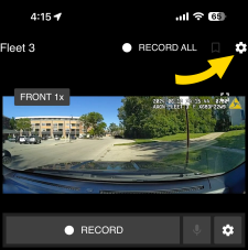 Dashboard Settings tab - Fleet on iOS