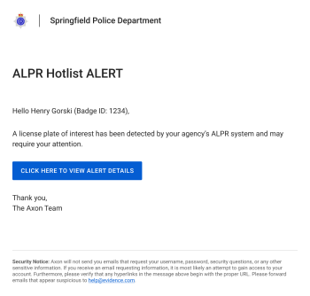 Hotlists in Axon Evidence - ALPR