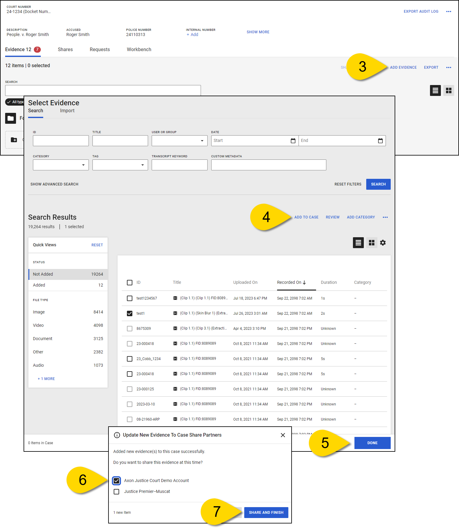 Justice Sharing Cases