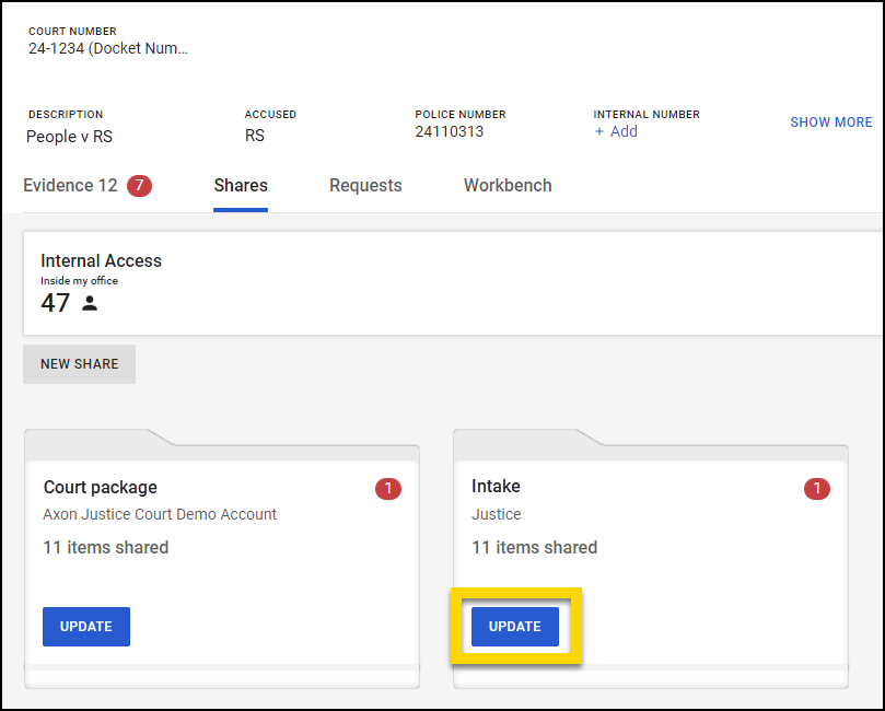 Justice Sharing Cases