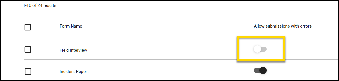 Report Submission Settings - Axon Standards