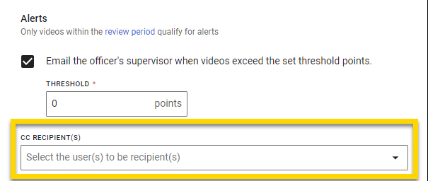 Priority Ranked Video Audit Settings in Axon Performance