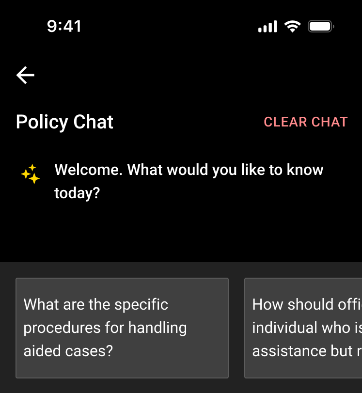 Using Policy Chat