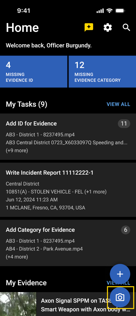 Smart Capture in the Axon app