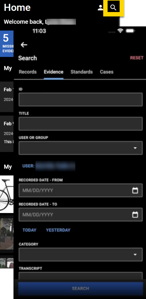 Mobile search overview - Axon app