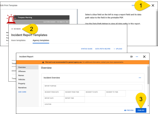Manage PDF Print Templates - Axon Standards