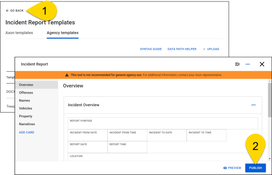 Manage DOCX Print Templates - Axon Standards