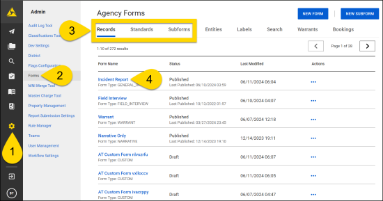 Manage Agency Templates - Axon Standards