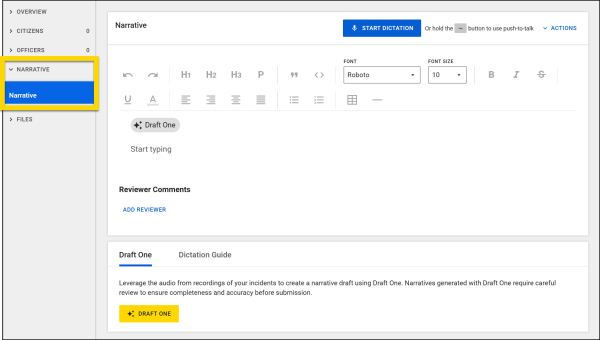 Add a Narrative to a Report - Axon Standards