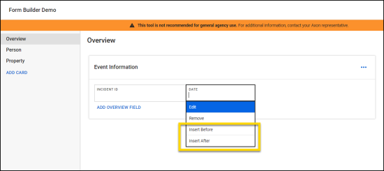 Add a Field - Axon Standards