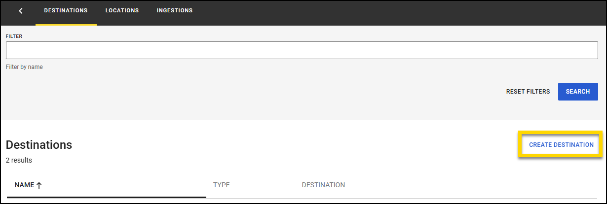 Configure Destinations