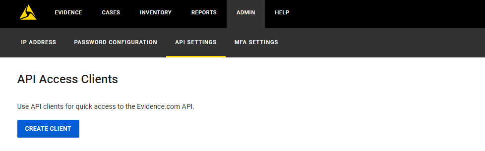 Create partner Axon Evidence API - IVv1