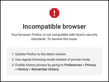 Supported Web Browsers - Axon Standards