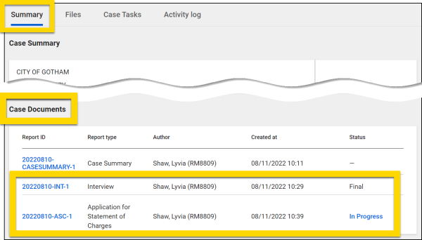 Case Documents - Axon Standards